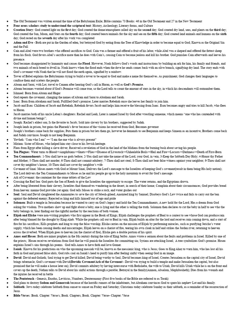 Study Guide 4 | PDF | Jacob | Elijah