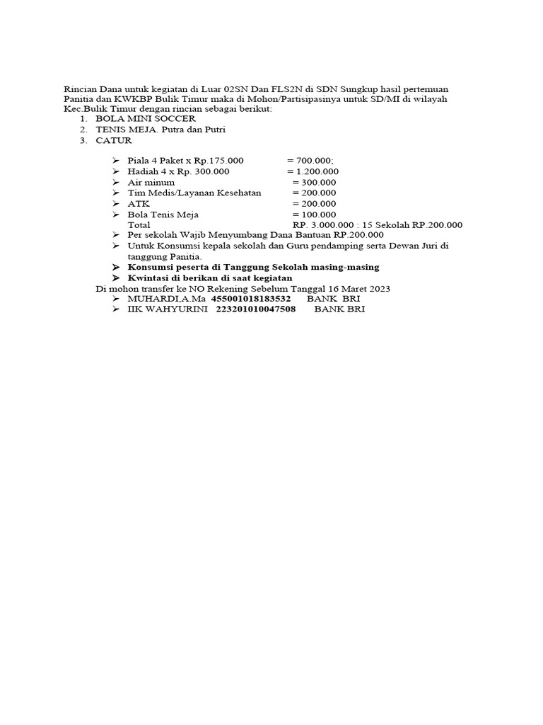 DAFTAR NAMA GURU PENDAMPING DAN SISWA PESERTA O2SN DAN FLS2N | PDF