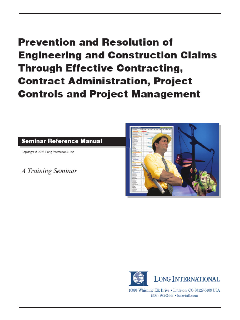 Long Intl Claims Manual TOC Cases Index | PDF | Project Management | General Contractor