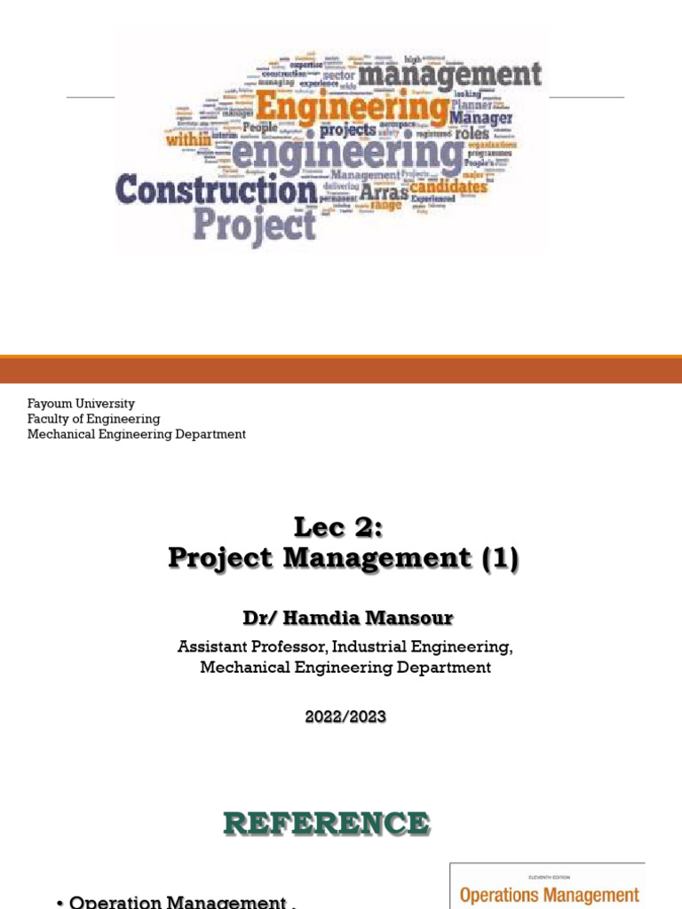 Lec.2 Project Management | PDF | Applied Mathematics | Project Management