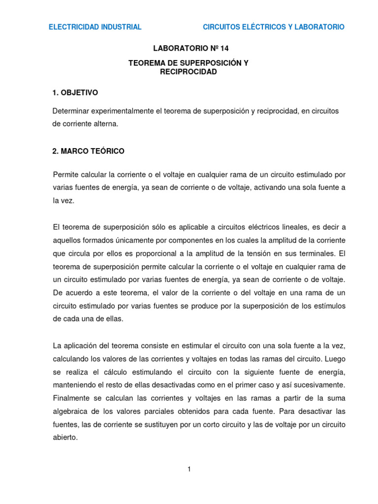Lab 14_teorema de Superposición y Reciprocidad | PDF | Corriente ... Lab 14_teorema de Superposición y Reciprocidad | PDF | Corriente ...