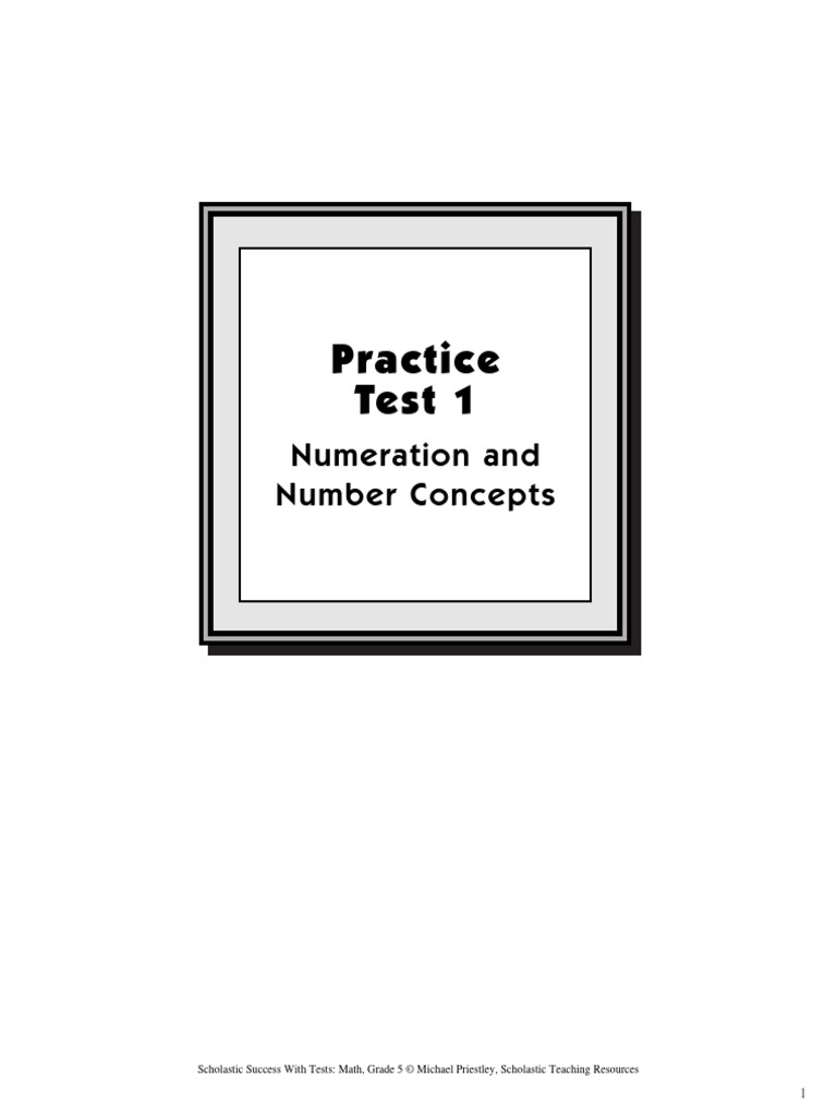 Number Concepts Test | PDF | Numbers | Integer