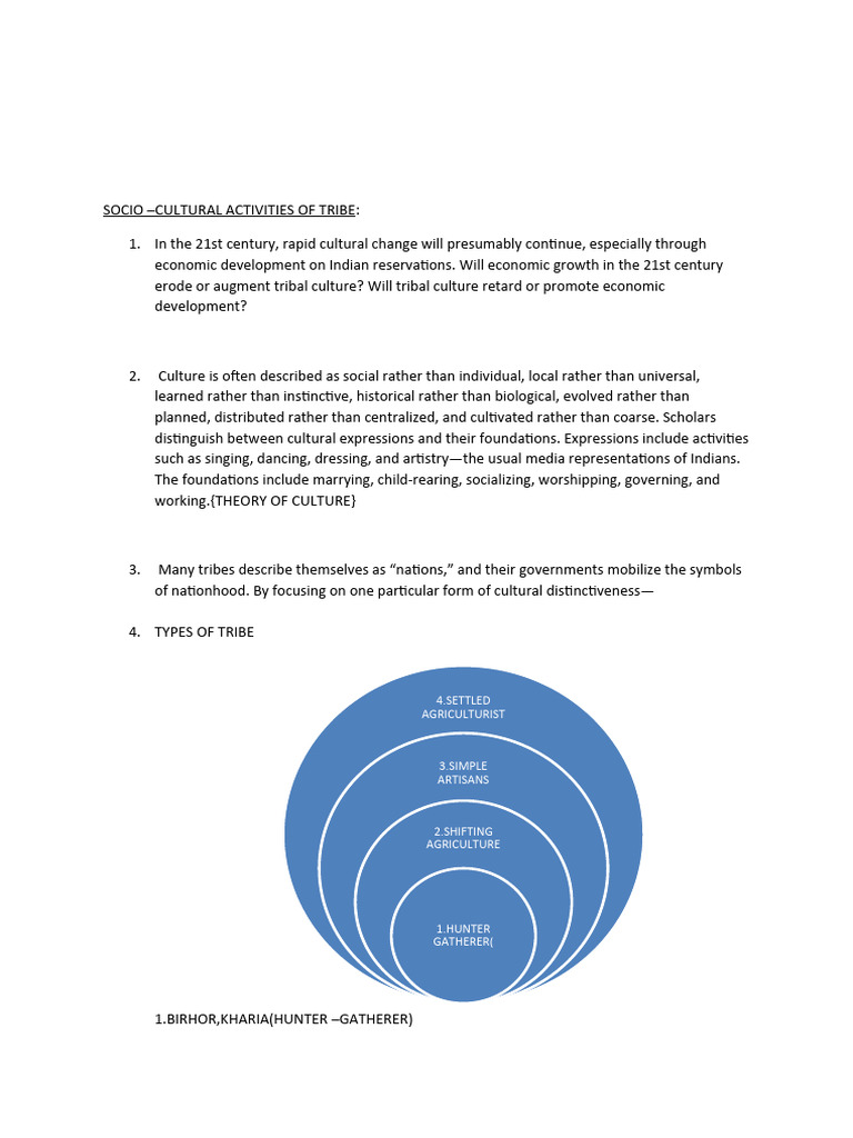 SOCIO CULTURAL ACTIVITIES OF TRIBE____SUNANDA | PDF | Tribe | Caste