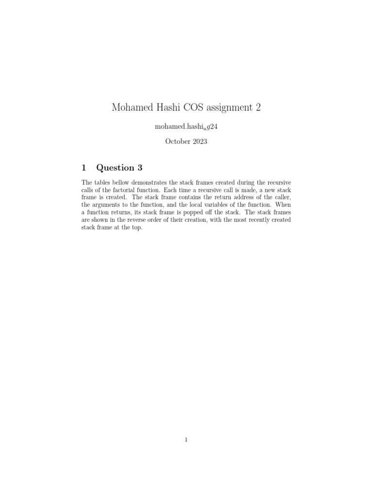 Mohamed Hashi COS Assignment 2 | Download Free PDF | Digital Electronics | Computer Data