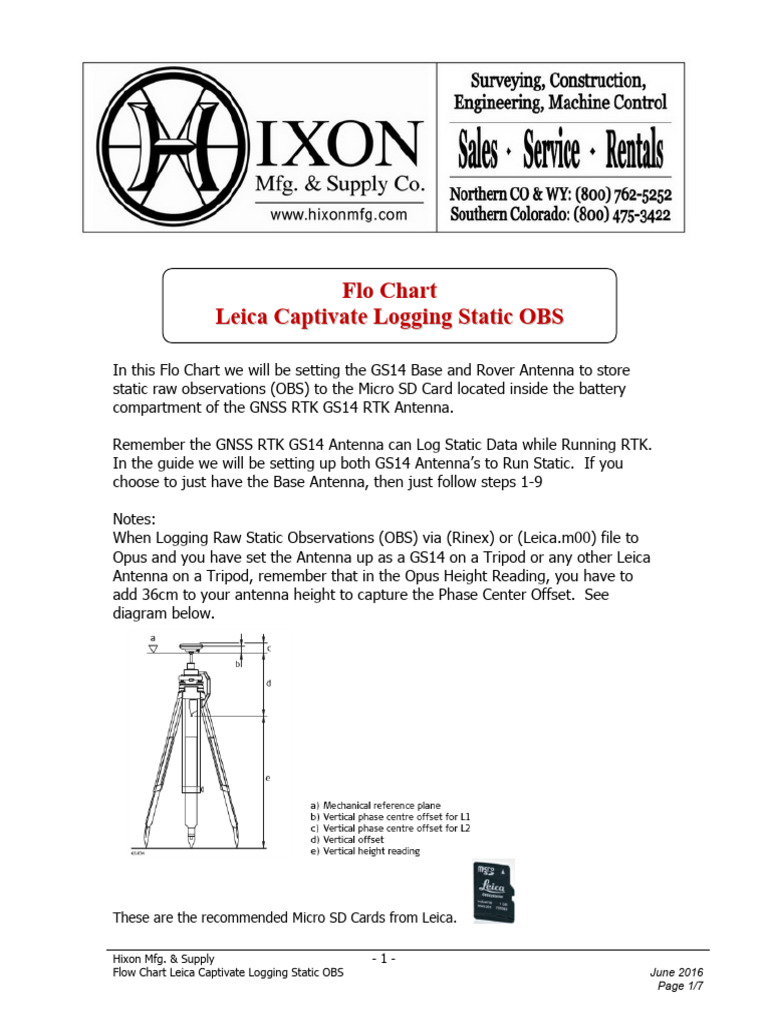Flo Chart Leica Captivate Logging Static OBS | Download Free PDF ...