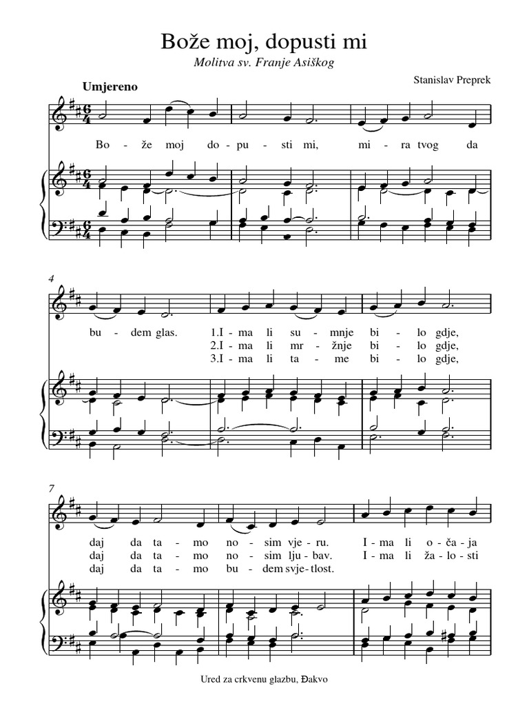 Boze Moj Dopusti Mi | PDF