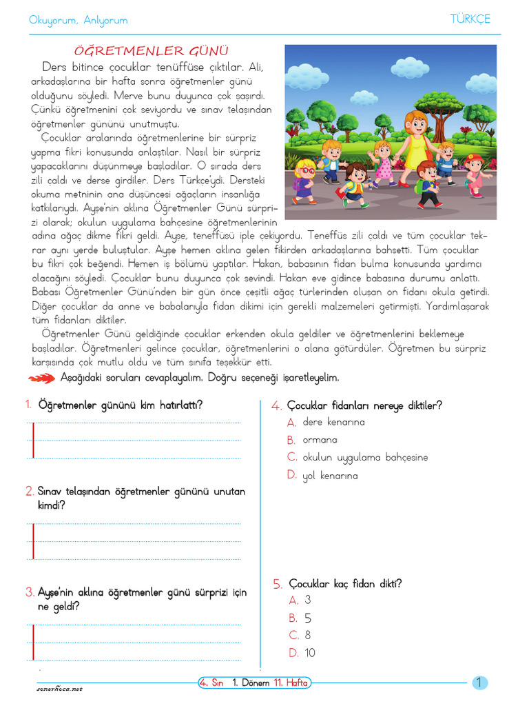 Sinif 11.hafta Haftalik Odev | PDF