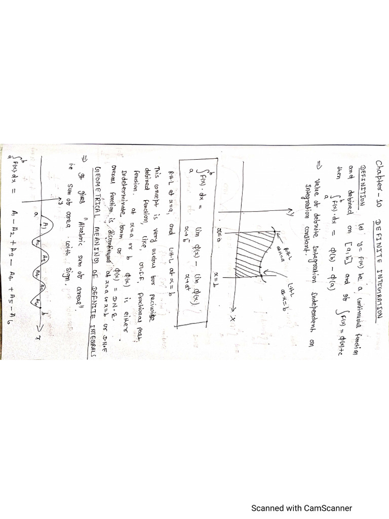Chapter - 10 Definite Integration | PDF
