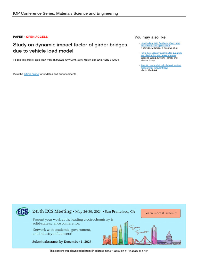 Dynamic Impact Factors in Girder Bridges | PDF | Bridge | Beam (Structure)