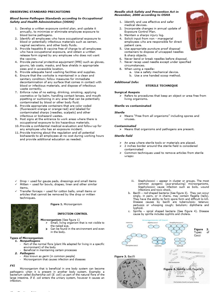 Standard Precaution and Infection Control | PDF | Bacteria | Infection