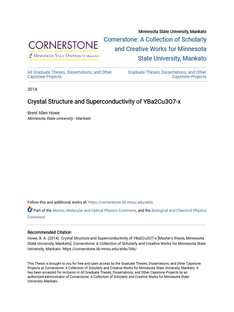 Crystal Structure and Superconductivity of Yba2Cu3O7-X Crystal ...