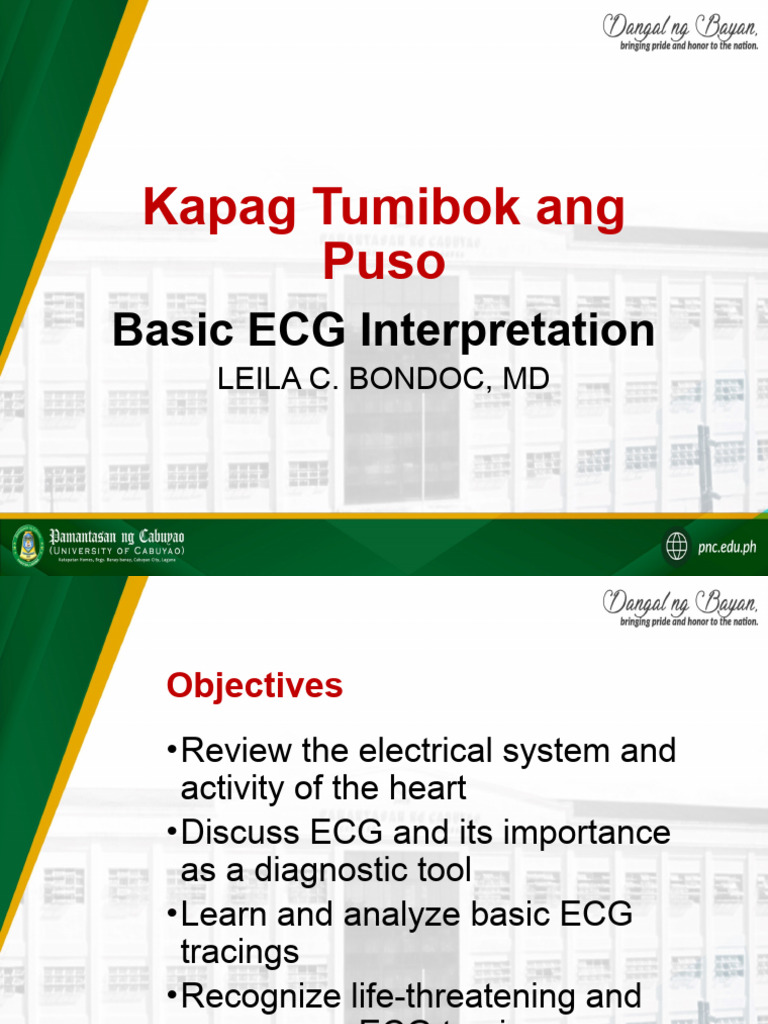 Basic ECG Interpretation NCM 112 LEILA | PDF | Electrocardiography ...