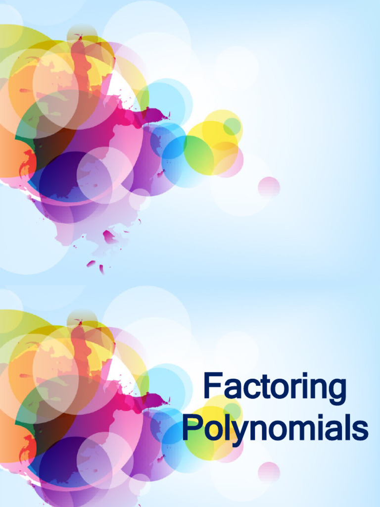 Factoring Polynomials | PDF | Factorization | Polynomial