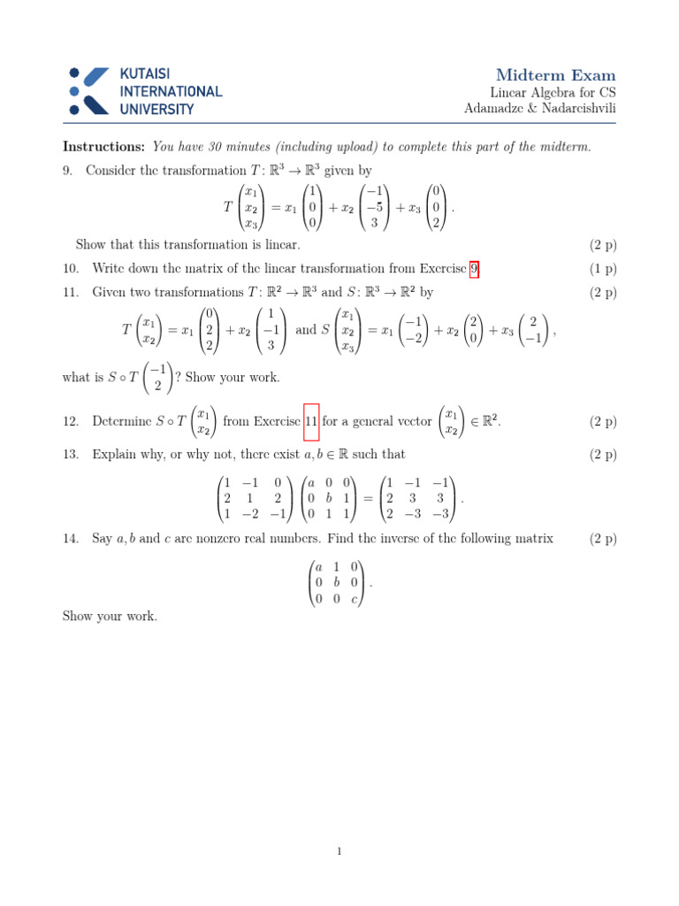 T X X X .: Instructions: You Have 30 Minutes (Including Upload) To ...