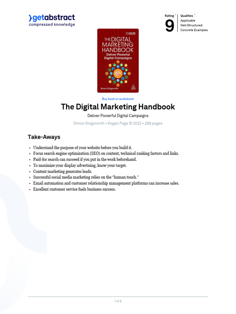 The Digital Marketing Handbook Kingsnorth En 44857 Pdf Search