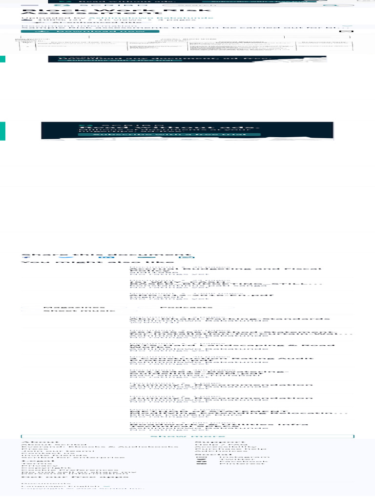 Block Work Risk Assessment PDF | PDF | Scribd | Information Technology