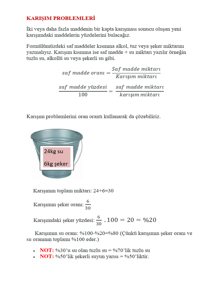 KARIŞIM PROBLEMLERİ | PDF