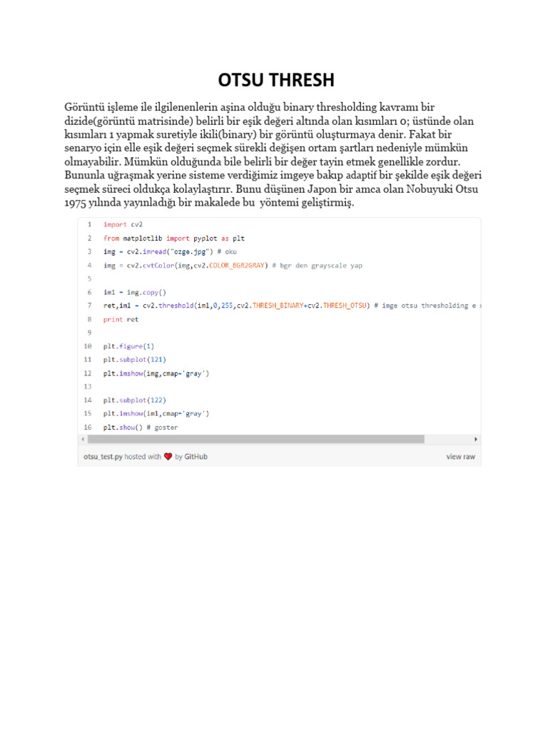 Otsu Thresh | PDF