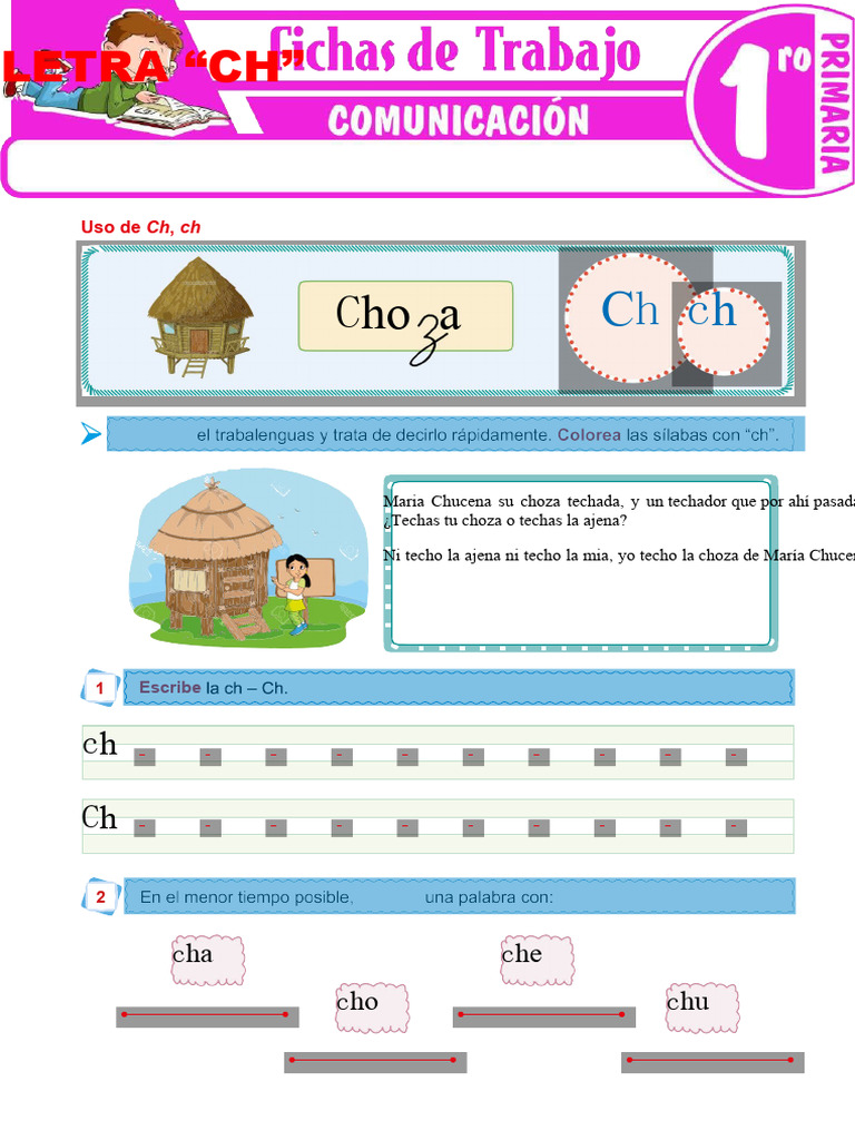 Letra "CH" para Primer Grado de Primaria | PDF