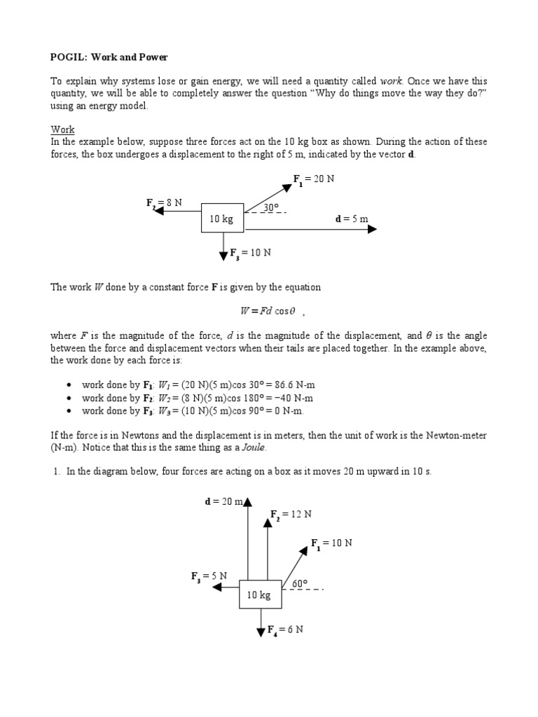 Work and Power | PDF | Euclidean Vector | Force