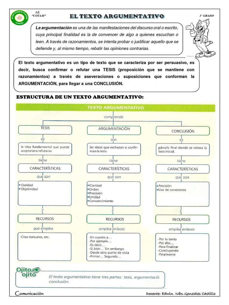 Ficha 2 - El Texto Argumentativo 2 | PDF | Filosofía