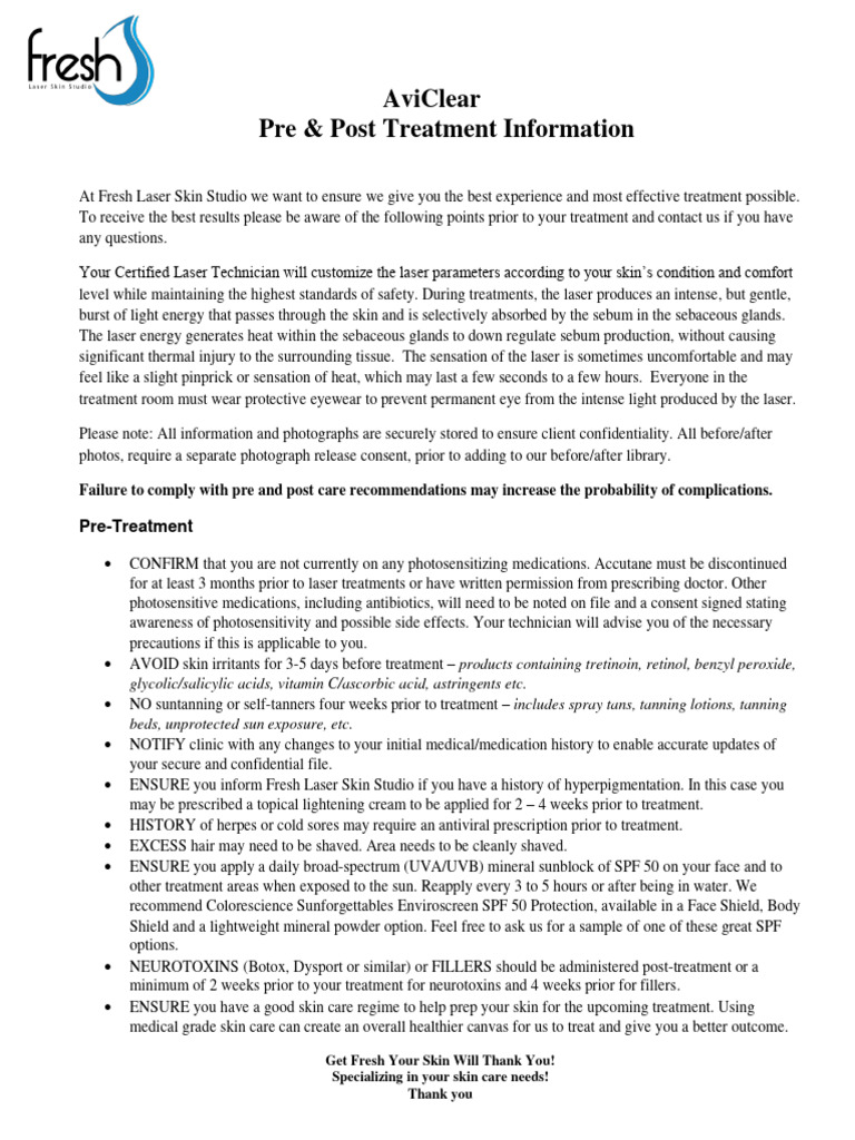 AviClear-Pre-Post-Treatment-OCT1322 | PDF | Sunscreen | Skin Care