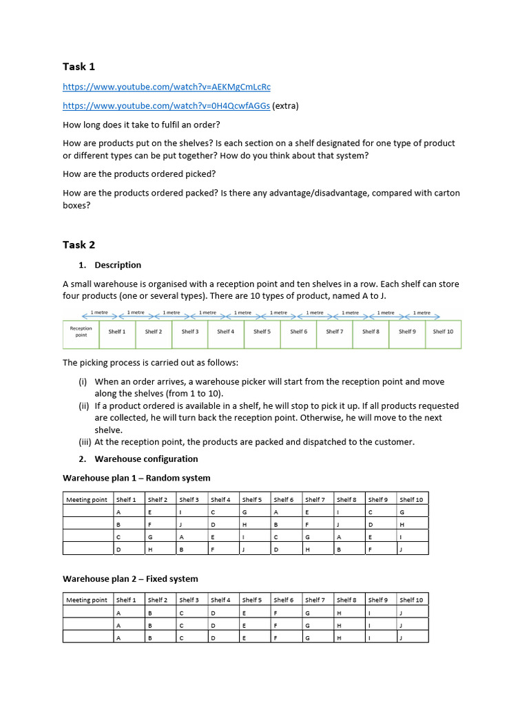 Case Study 6 - Warehousing Strategy | PDF | Warehouse | Business