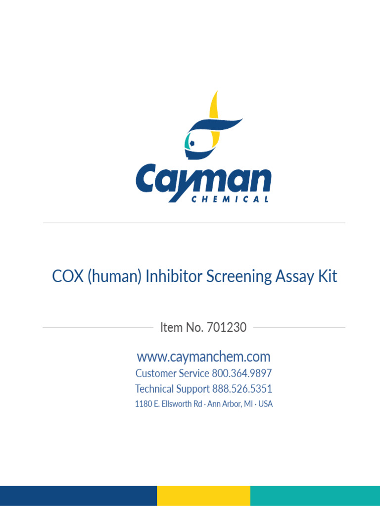 COX Inhibitor assay | PDF | Elisa | Chemistry