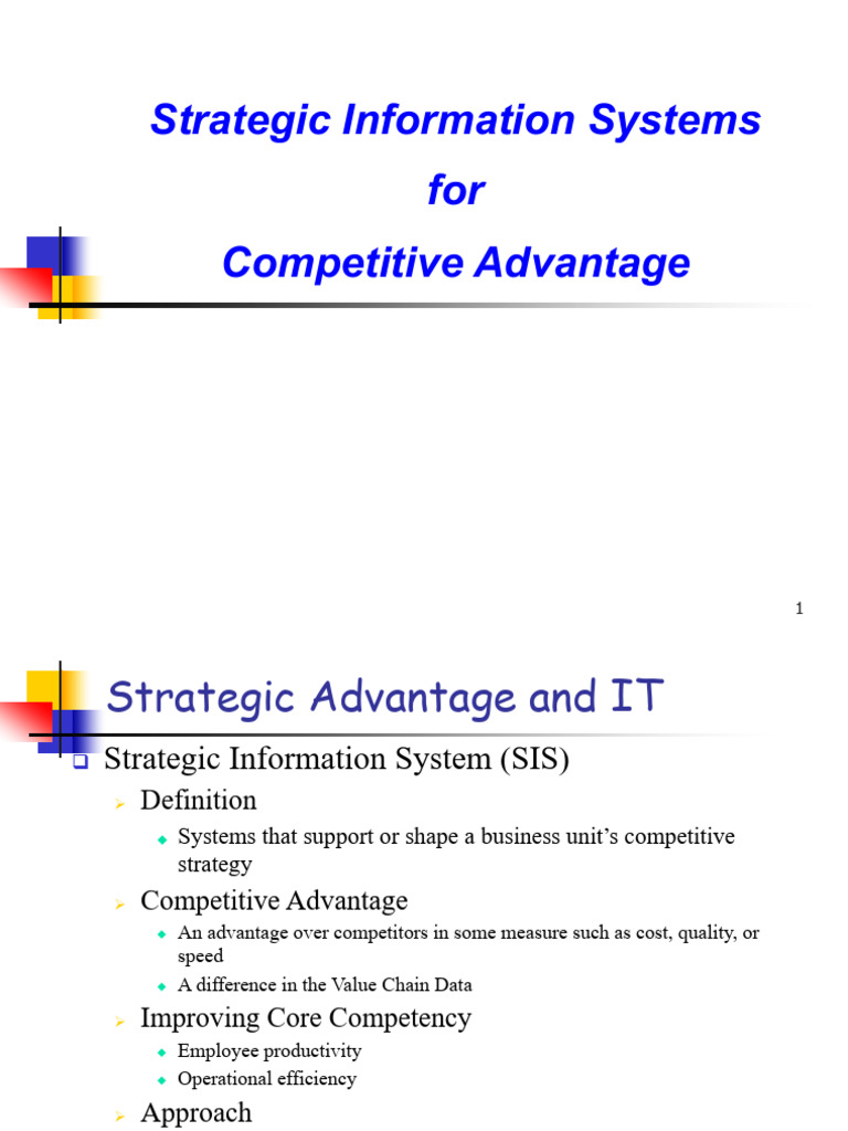 2.0 Strategic Information System | PDF | Strategic Management | Supply Chain