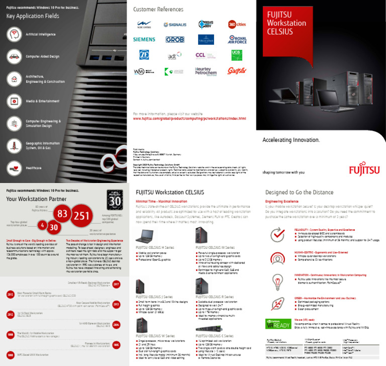 Fujitsu Workstation Celsius Family | PDF | Workstation | Desktop Computer