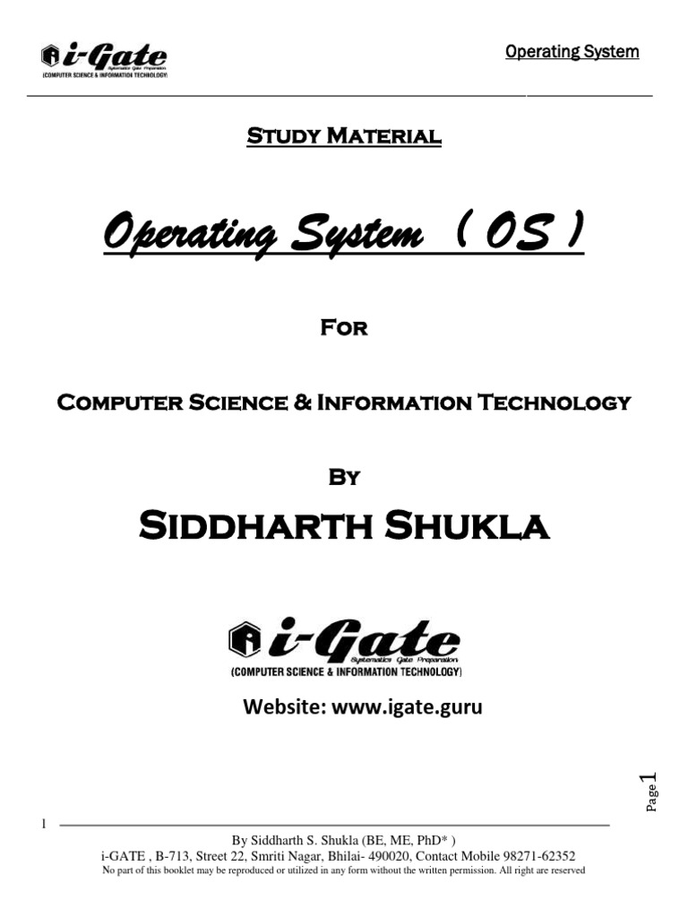 Operating System N | PDF | Thread (Computing) | Operating System