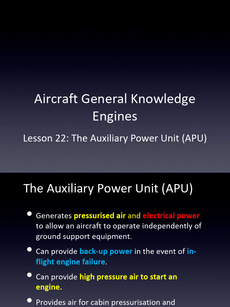 Engines 22 APU PDF | PDF