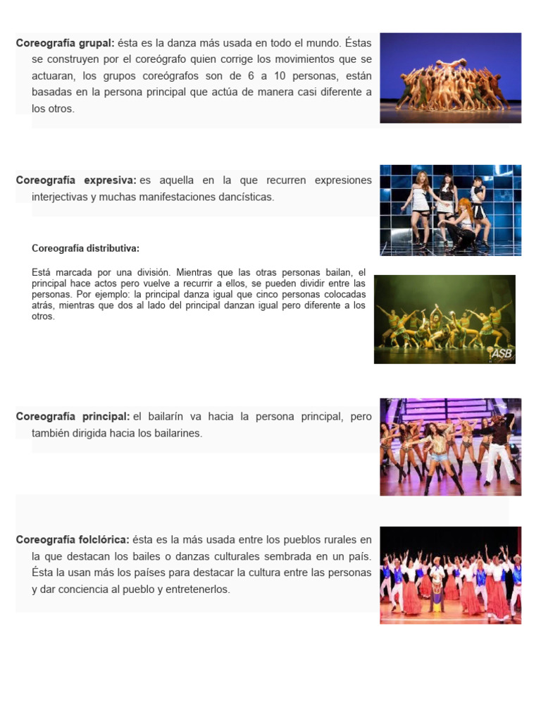Coreografía grupal | PDF