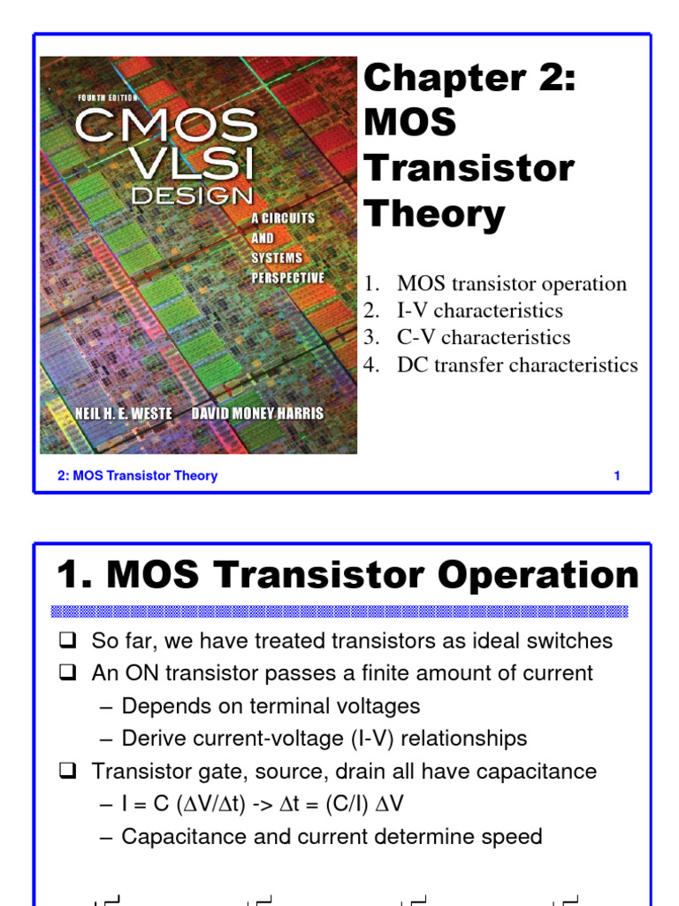 MOS Transistor Theory and Characteristics | PDF | Mosfet | Cmos