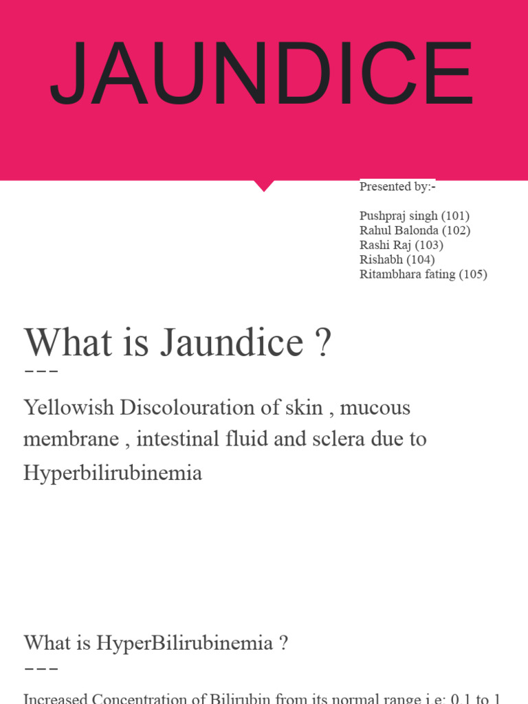 Jaundice | PDF