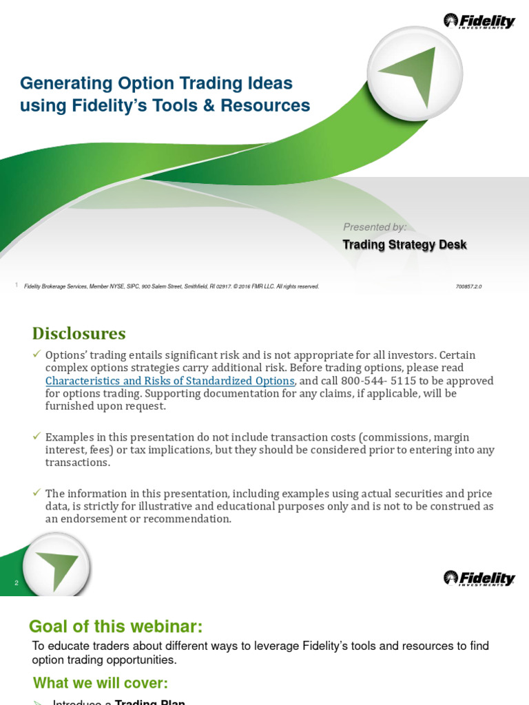 GeneratingOptionTradingIdeas Webinar | PDF | Option (Finance) | Stocks