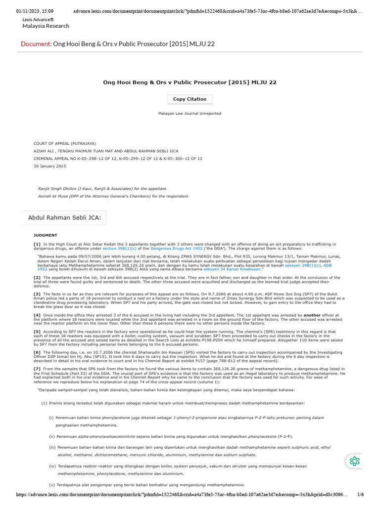 Ooi Hooi Beng | PDF | Burden Of Proof (Law) | Witness