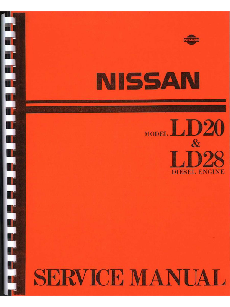 Nissan Model LD20 & LD28 Diesel Engine Service Manual. | PDF