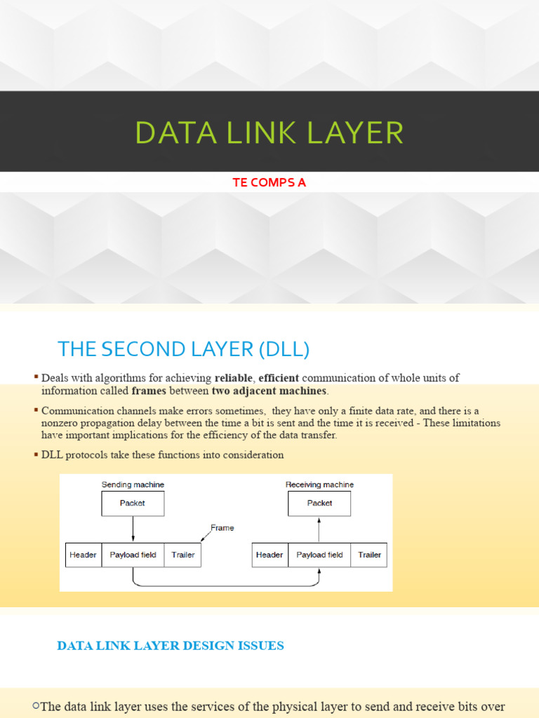 Data Link Layer | PDF | Error Detection And Correction | Computer Network Data Link Layer | PDF | Error Detection And Correction | Computer Network