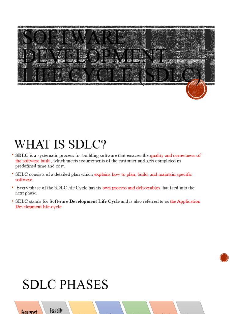 Software Development Life Cycle (SDLC) | PDF | Agile Software Development | Software Development ...