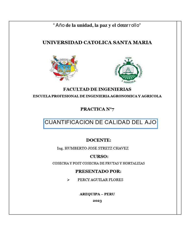 Componentes de Calidad Del Ajo | Descargar gratis PDF | Ajo | Cosecha