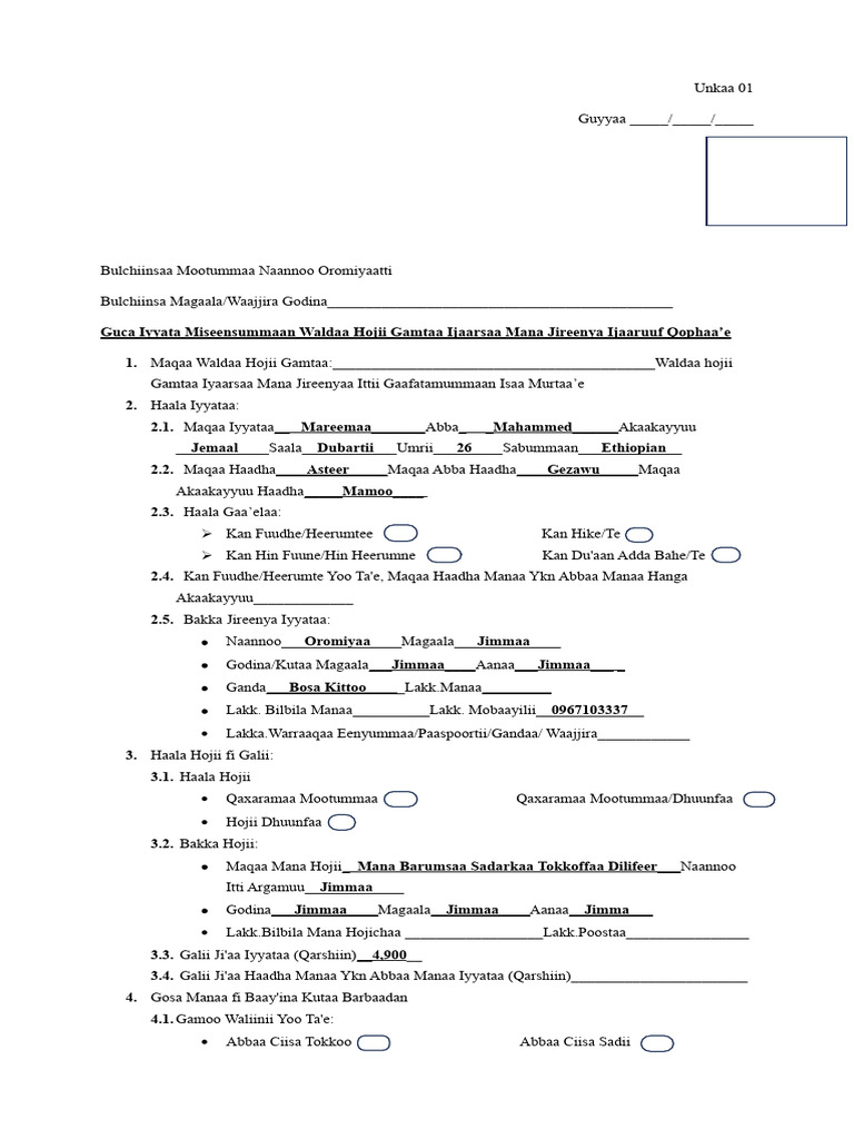 Lafaa Mootummaa | PDF