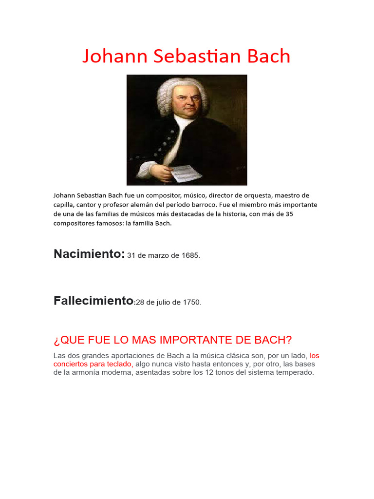 Johann Sebastian Bach | PDF