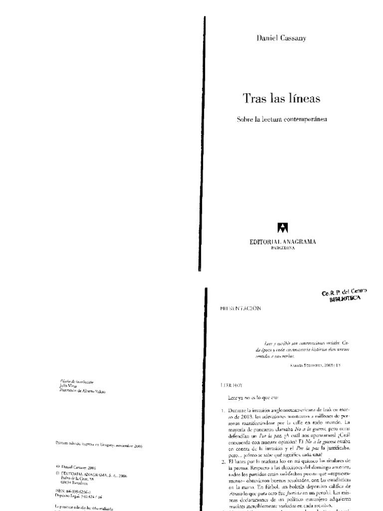 Daniel Cassany Tras Las Lineas | PDF