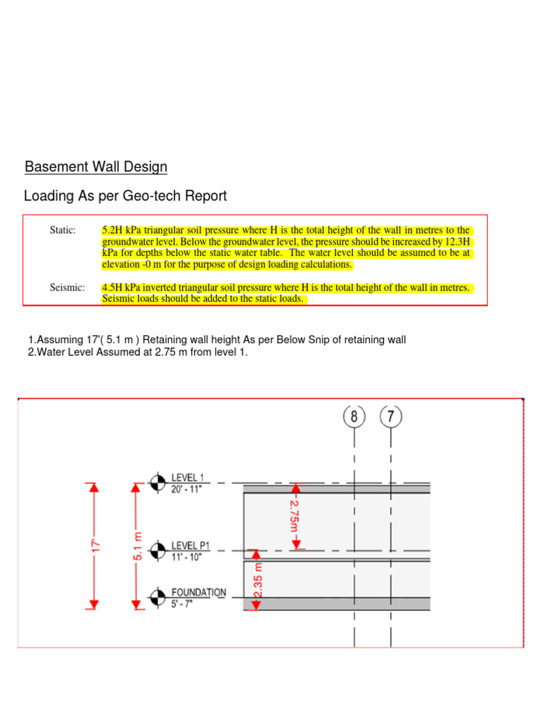 Basement Wall Design 1 | PDF