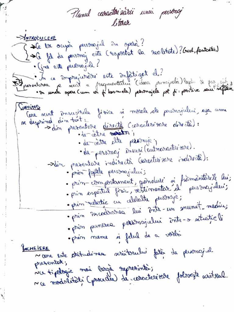 Caracterizare - Model | PDF