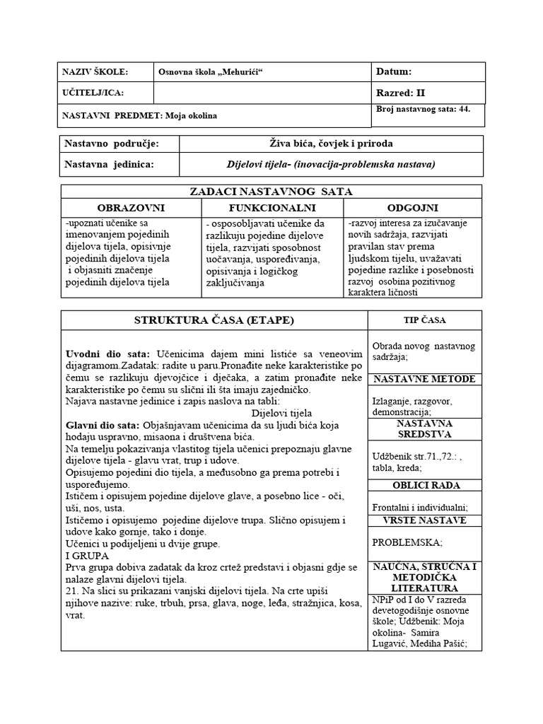 44 Dijelovi Tijela | PDF