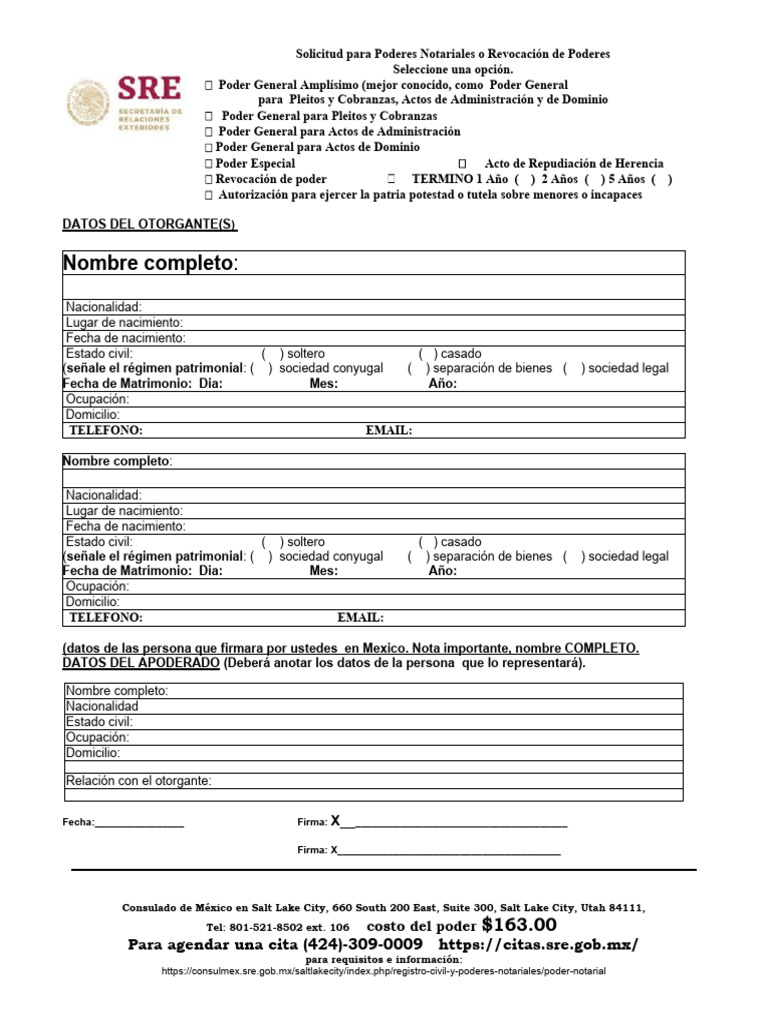 Solicitud Poder Notarial 2023 | PDF | Instituciones sociales | Justicia