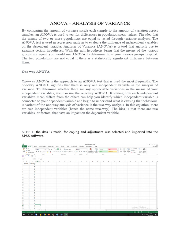 Anova Final (Unit 3) | PDF | Analysis Of Variance | Variance