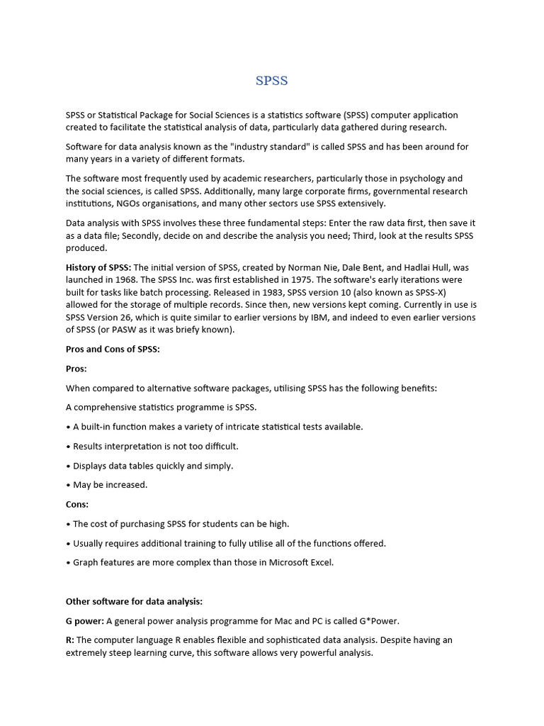 Unit 1 Spss Pdf Spss Data Analysis